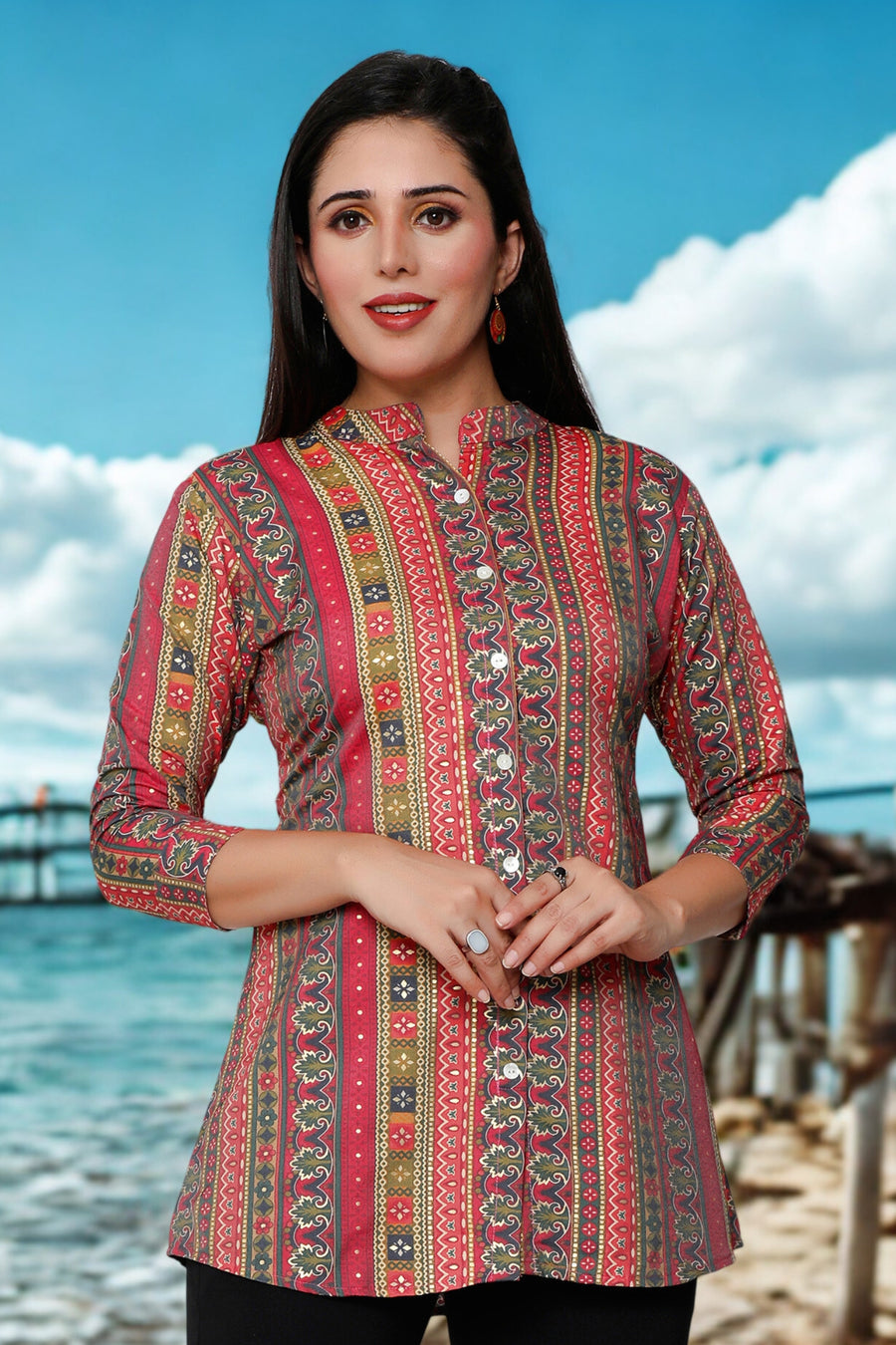 Traditional Indian Tunic Tops | Short Kurtis Long Kurtis for women ...